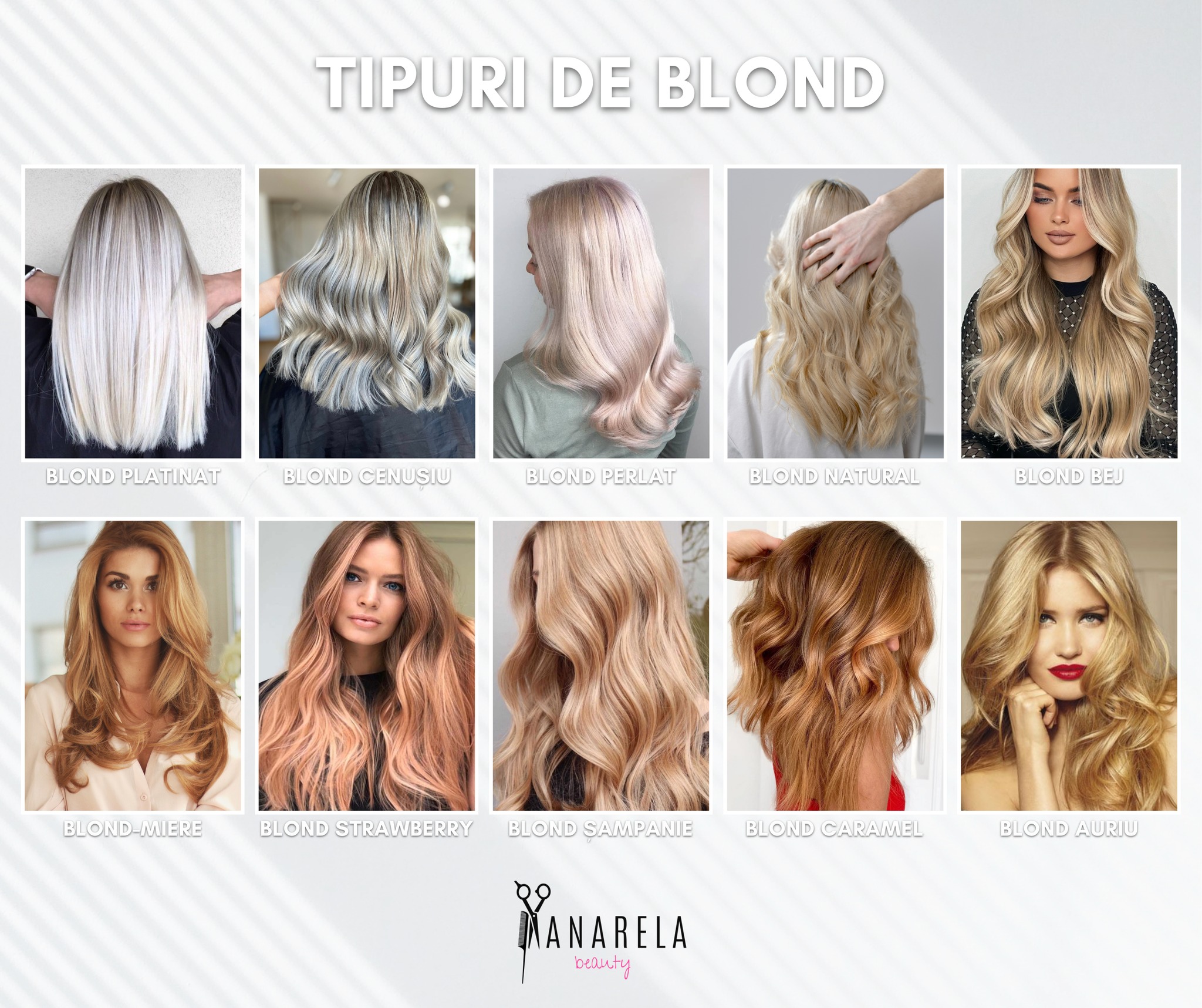 Tipuri de blond - Anarela Beauty